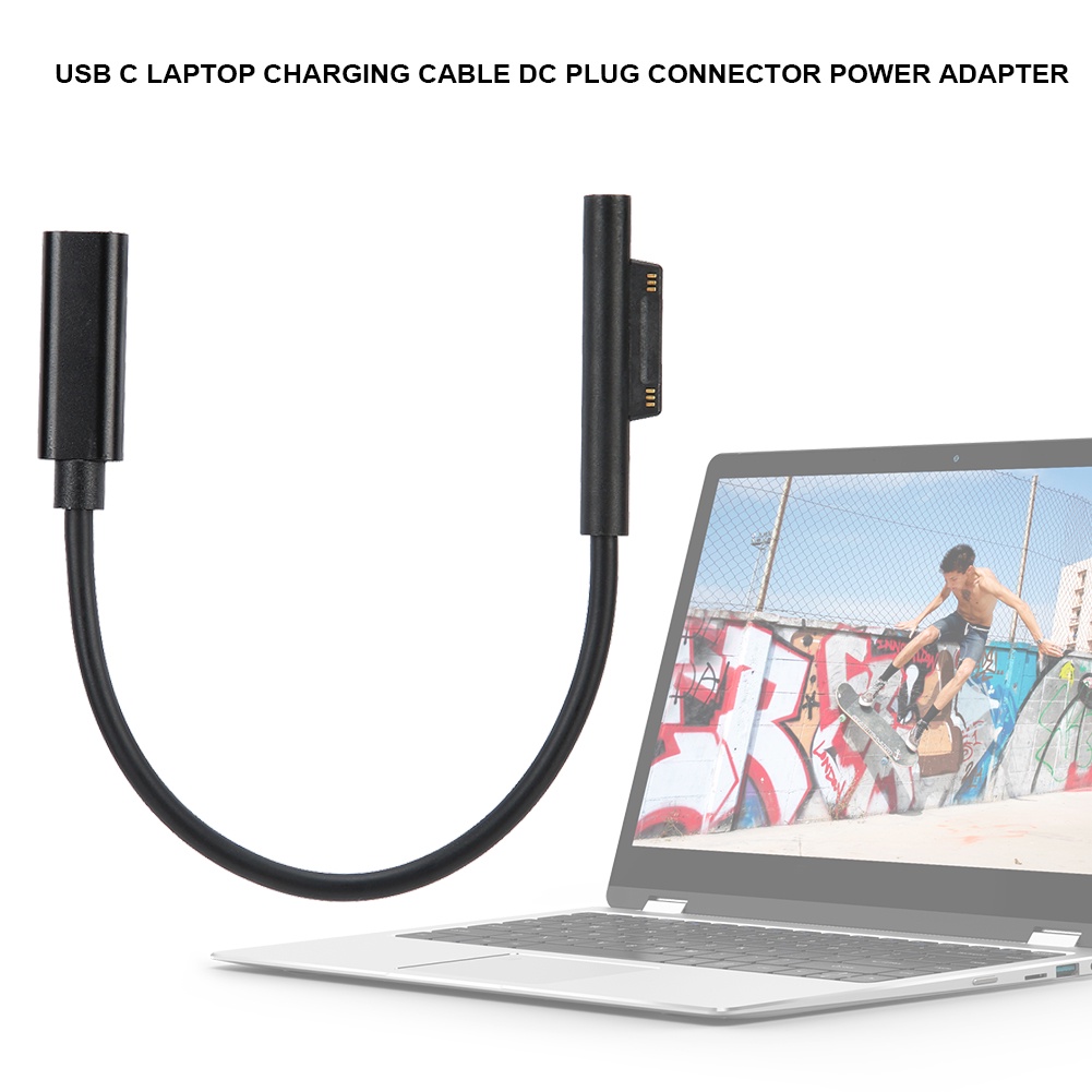 PC Fast Charging Cable Type C Female for Microsoft Surface Pro 3/4/5/6 ...