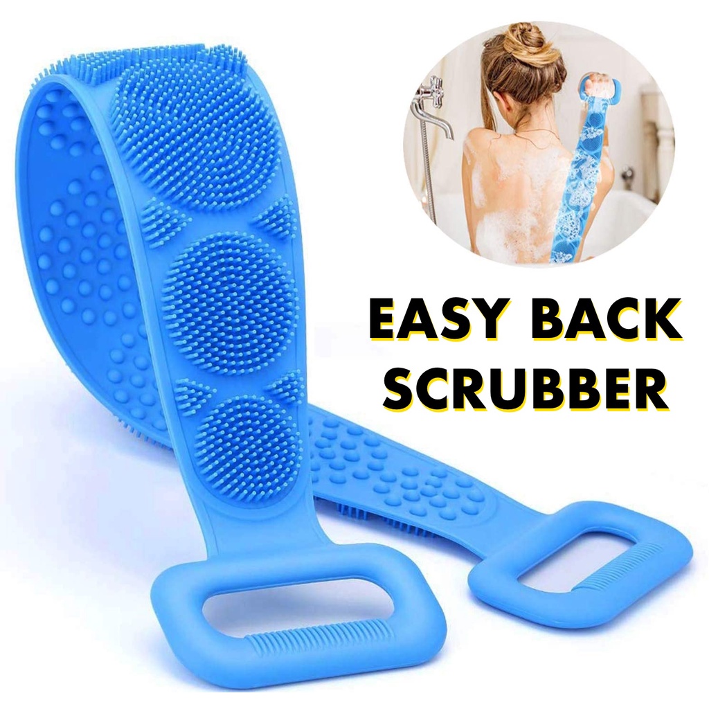 [SG Stock] Easy Back Shower Scrubber | Bath Massage Skin Scrub Belt ...