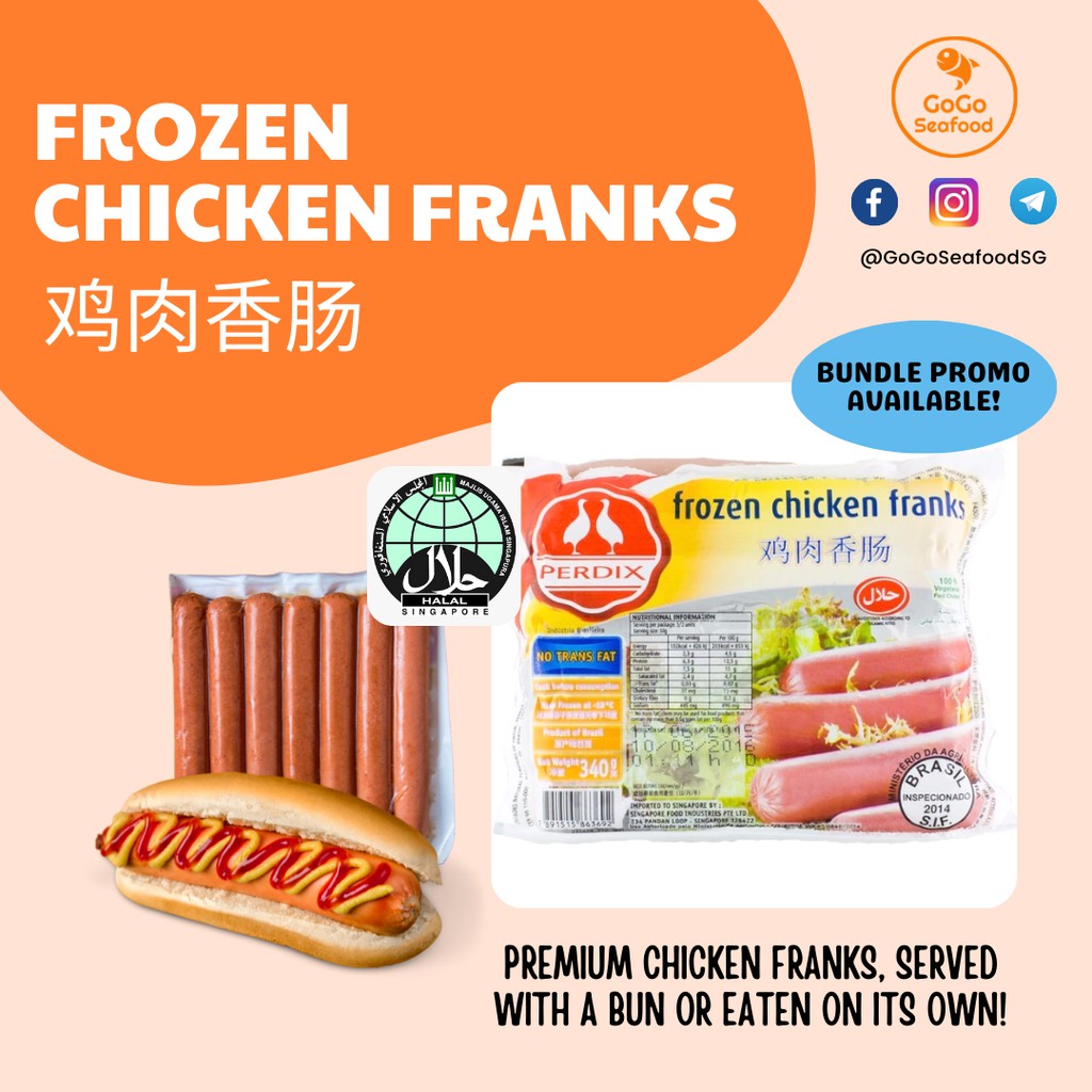 Perdix Chicken Hotdog 鸡肉香肠 Frozen 340g Halal | Shopee Singapore