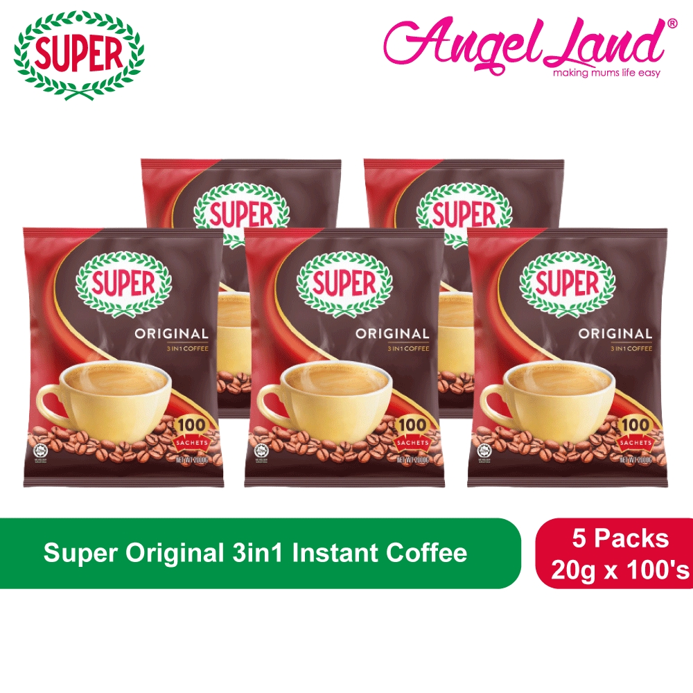 SUPER COFFEE 3 in 1 Original - 100Sachets (5 Packs) | Shopee Singapore