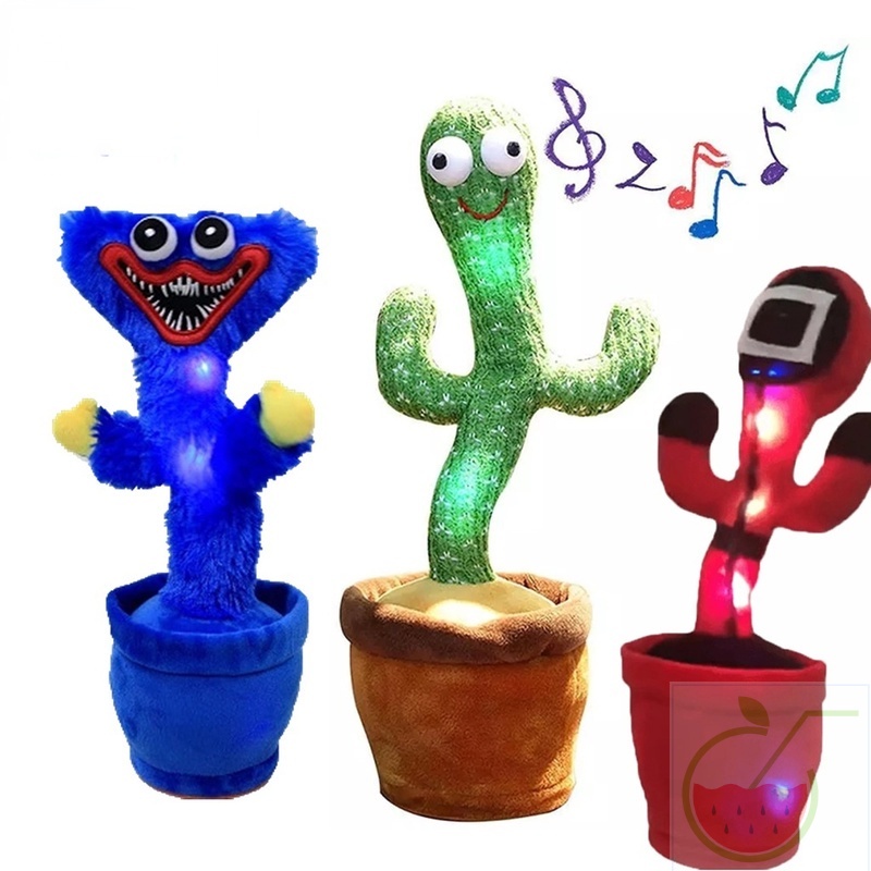 Huggy Wuggy Plush Toy Cactus Dance and Talking Recording Toy 120 Songs ...