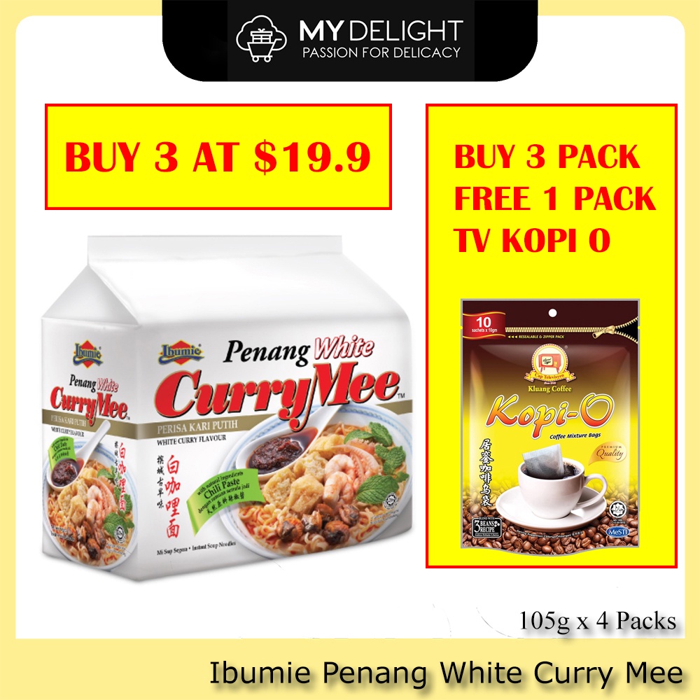 Ibumie Penang White Curry Mee Mothers Malaysia Instant Noodle SG Ready ...
