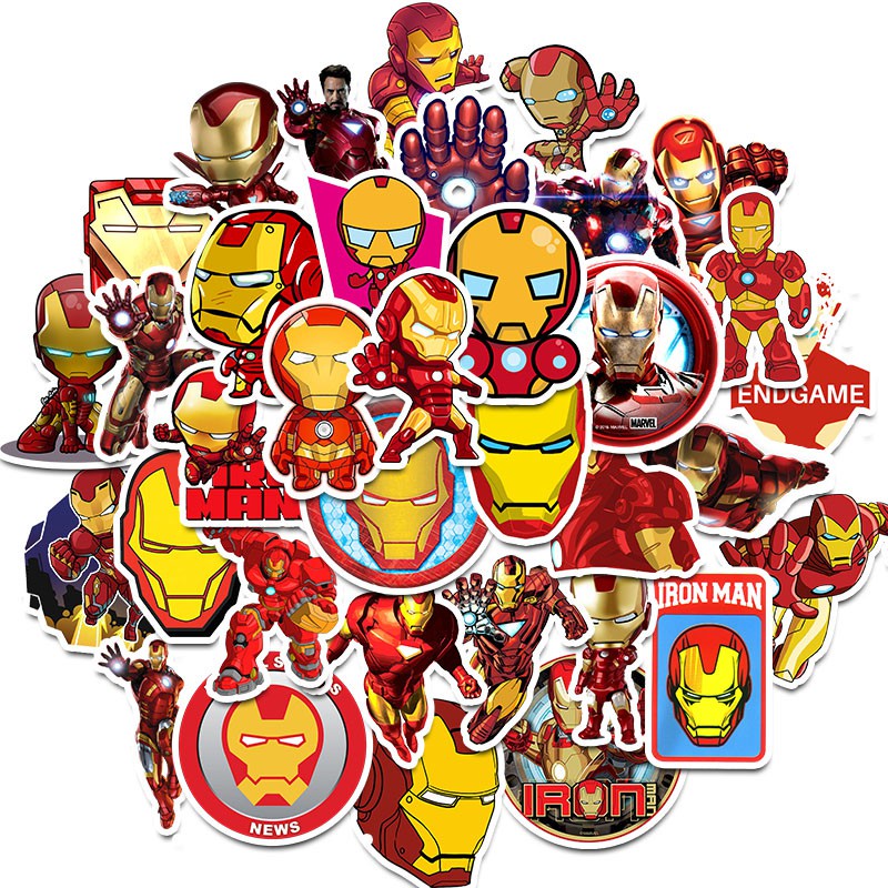 [LARGE STICKER]35Pcs Marvel series Super Heroes Stickers Ironman ...