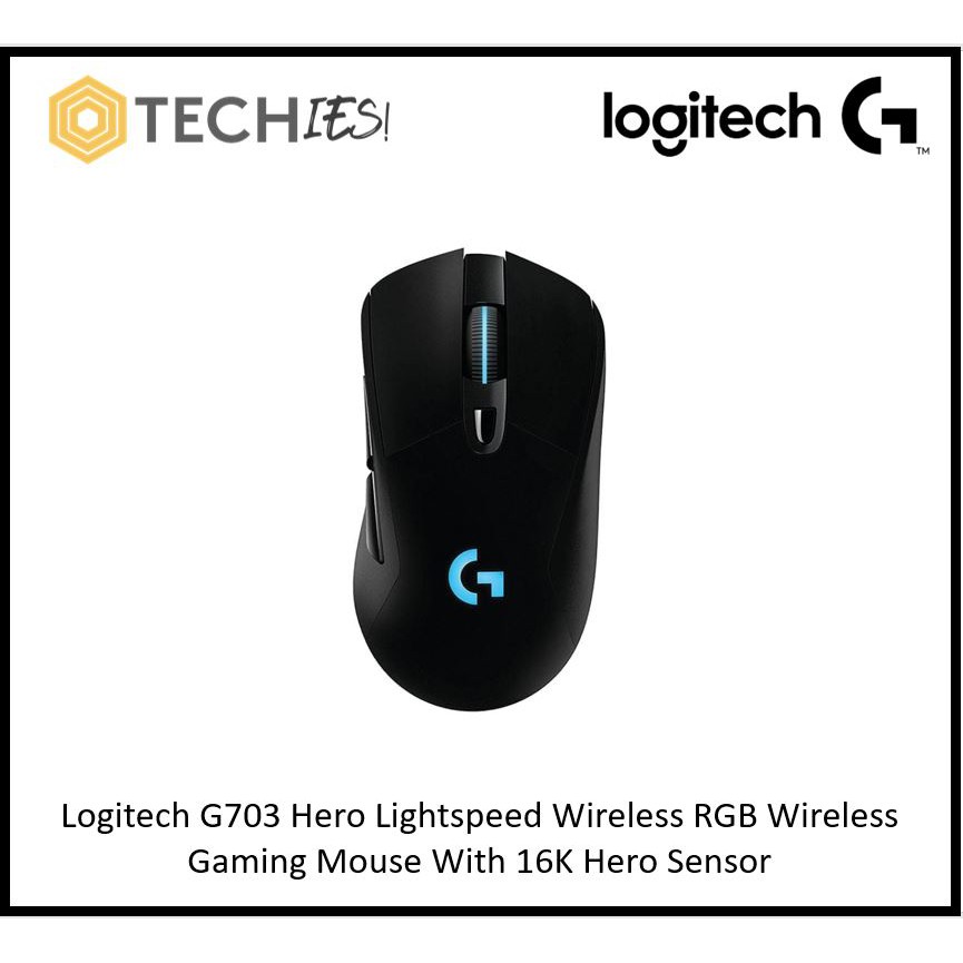 Logitech G703 LIGHTSPEED Wireless Gaming Mouse w/ HERO 25K Sensor,LIGHTSYNC RGB,POWERPLAY ...