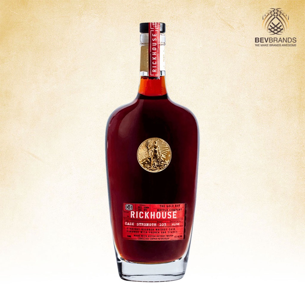 Gold Bar Rickhouse Cask Strength Bourbon Whiskey 750 mL 51.5 Percent ...