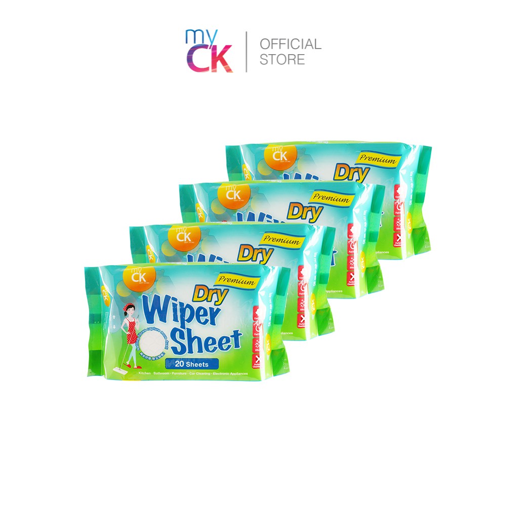 (Bundle of 4) myCK Wiper Sheets Dry Premium Refill 20's | Shopee Singapore