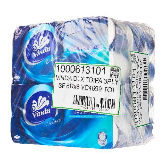 Vinda Deluxe Smooth Feel Toilet Paper ( 250 Sheets X 8 Rolls ) - Bundle ...
