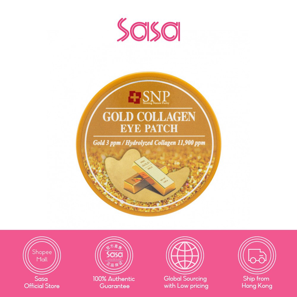 SNP GOLD COLLAGEN EYE PATCH (1.25g x 60pcs) | Shopee Singapore