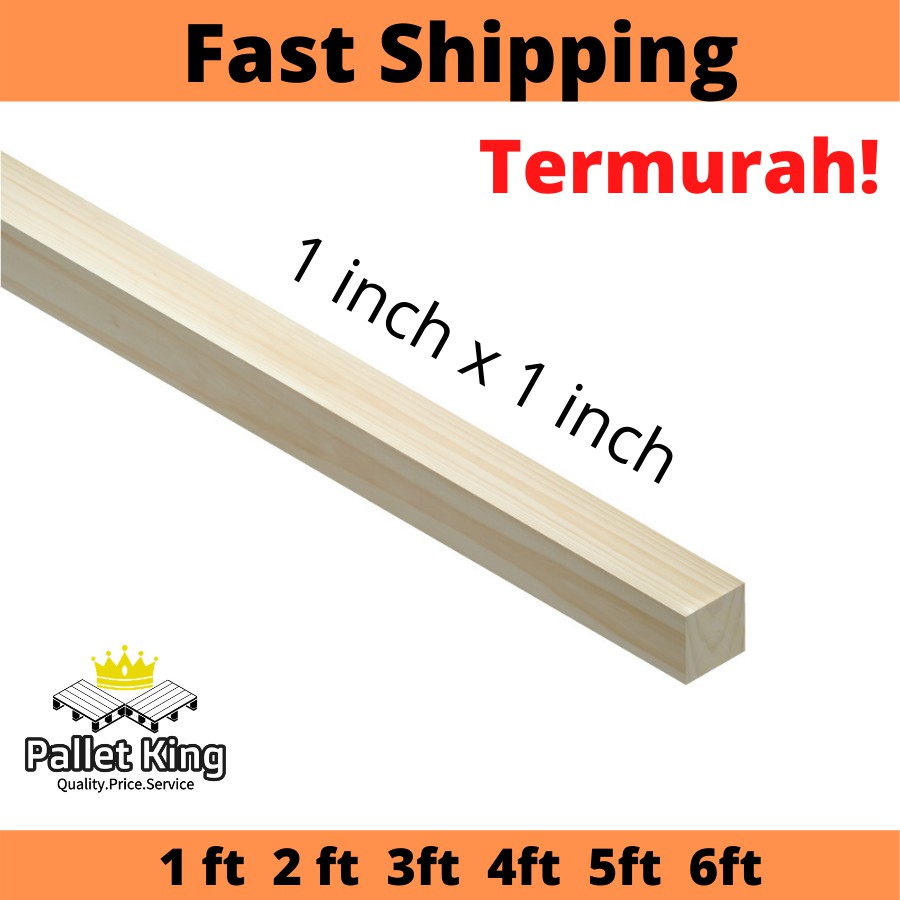 Wooden Stick Kayu 1x1 | Wainscoting Kayu | Kayu Pine | Pine Wood | Kayu ...