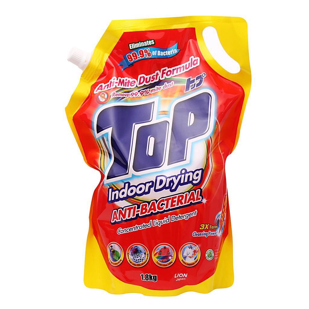 Top Liquid Detergent Refill 1.8KG (Anti-Bac/Super Colour/Super White) 1 ...