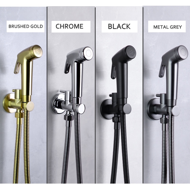 Bidet Sprayer Shataff Set Toilet Partner Matt Black Gold Metal Grey ...