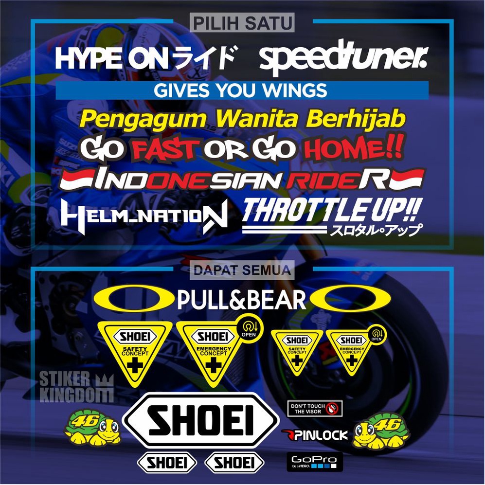 Shoei Helmet Visor Sticker Pack | Shopee Singapore