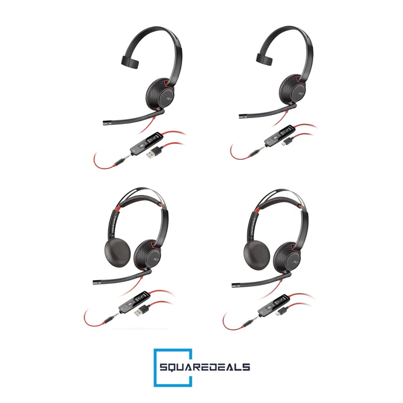 Plantronics poly Blackwire 5210 5220 Wired Headset with Mic All Models ...