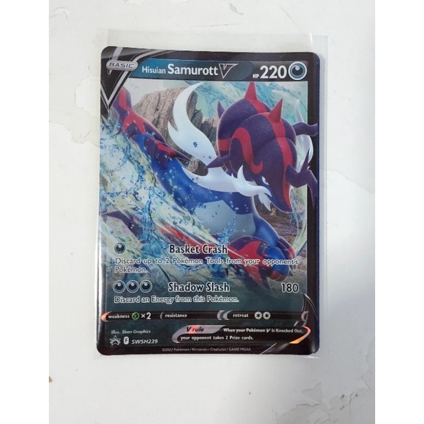 Pokemon hisuian samurott V promo swsh239 card | Shopee Singapore