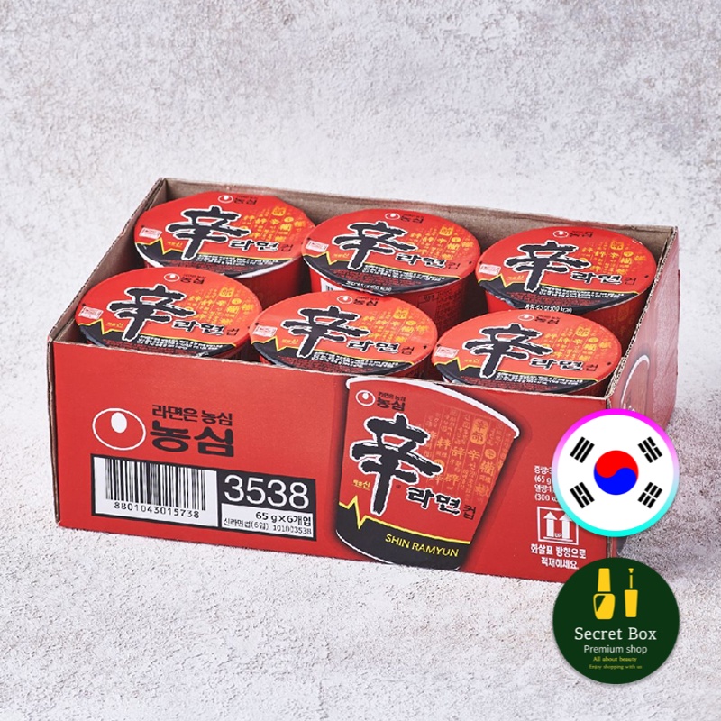 [Nongshim] Shin Ramen Cup 65g x 6 | Shopee Singapore