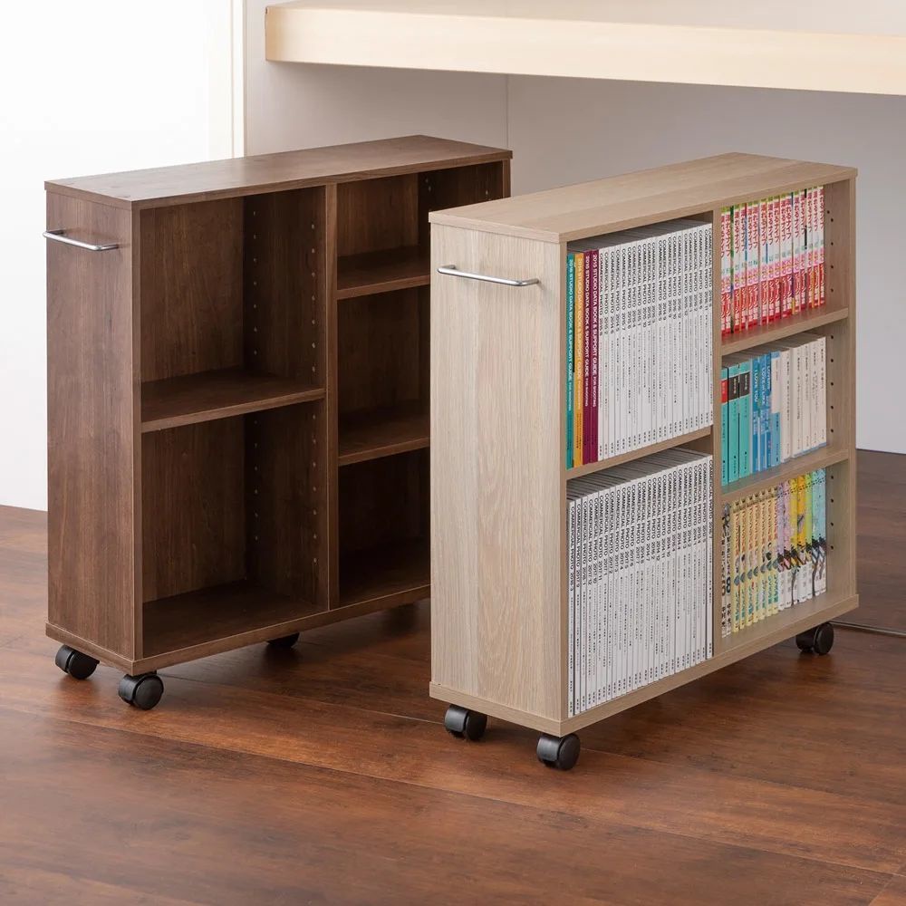 Movable bookshelf, shelf, pull-out bookcase, storage rack combination ...