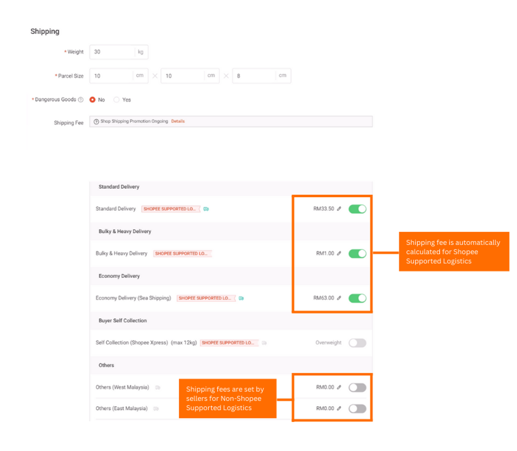 Setting your preferred shipping channels | Shopee MY Seller Education Hub