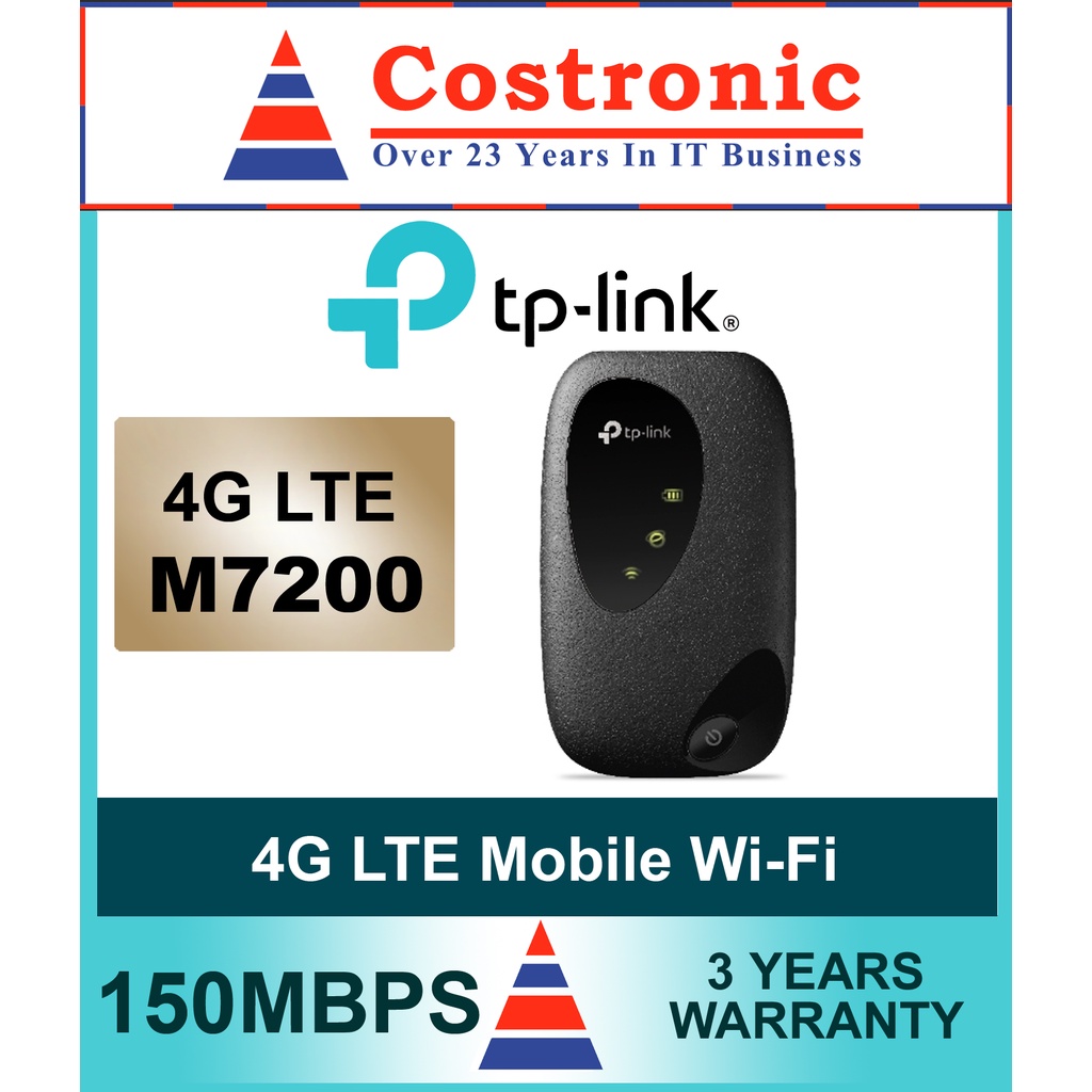 TP-LINK M7200 150MBPS 4G LTE MOBILE WI-FI /3 YEARS DISTRIBUTOR WARRANTY ...