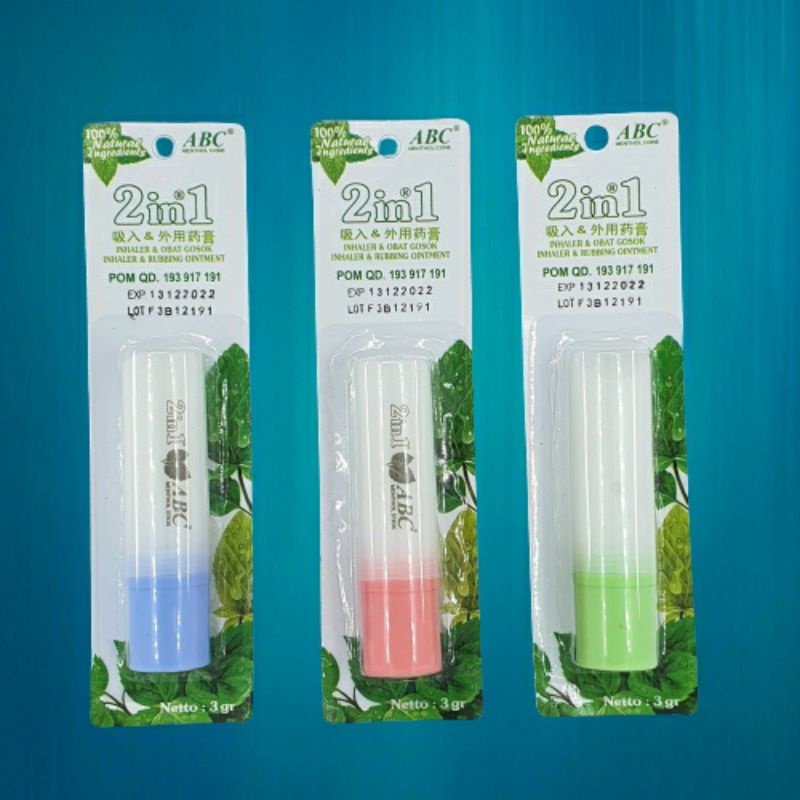 [CLEARANCE] ABC Menthol Cone 2in1 3gm Inhaler Rub Expiry 12/2022 ...
