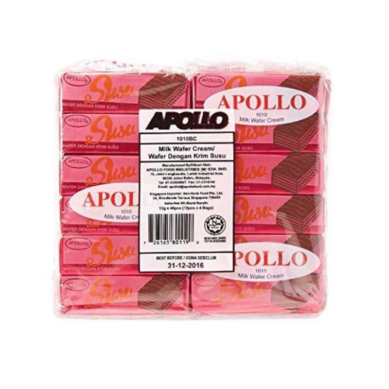 Apollo Milk Wafer (1011) 12G X 48'S - PMXD | Shopee Singapore