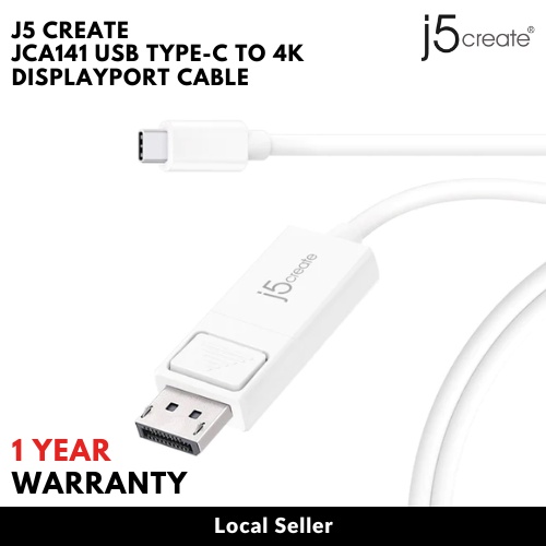 J5 Create USB-C to 4K DisplayPort Cable JCA141 (1 Year Local warranty ...