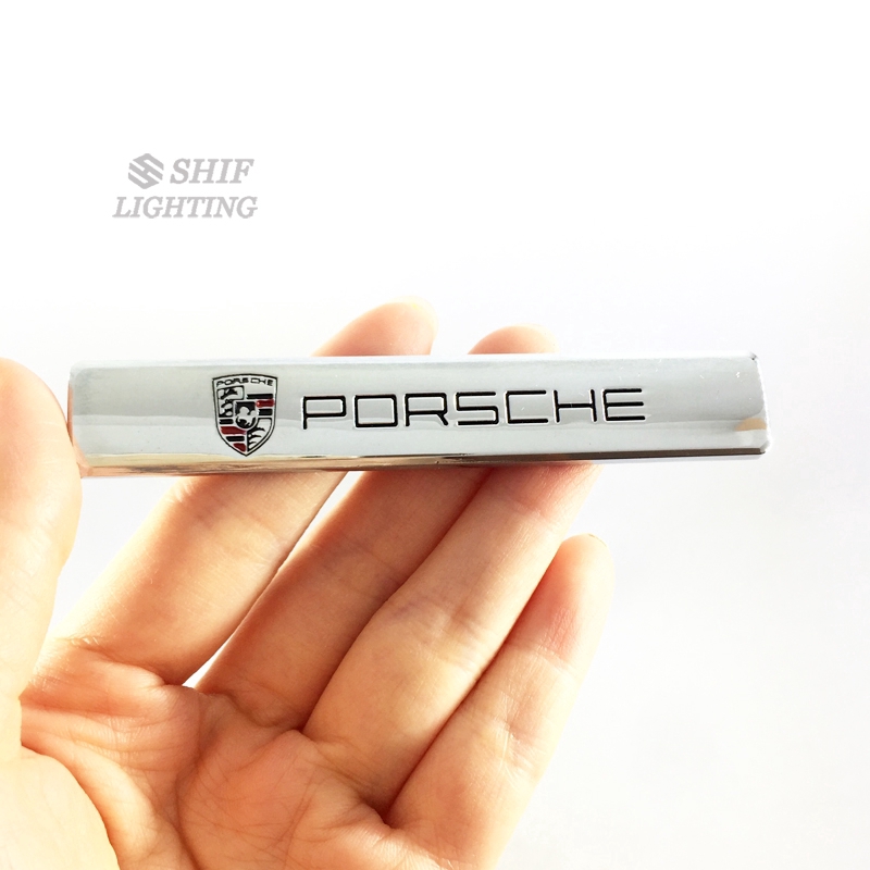1 x Metal PORSCHE Logo Car Auto Decorative Side Fender Rear Emblem ...