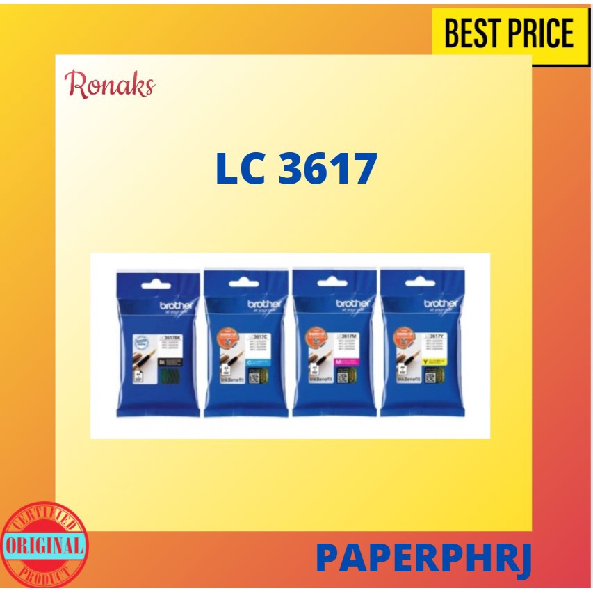 Brother LC3617 LC 3617 Inkjet Cartridge for MFC-J2330DW, MFC-J2730DW ...