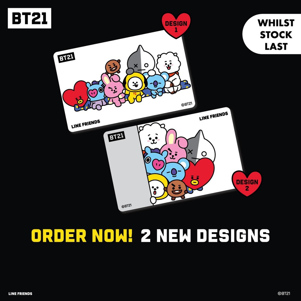 KOREA BTS BT21 Limited Edition - Group & SOLO photo EZ-Link CARD ...