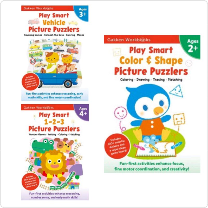 Gakken Workbook: Play Smart Picture Puzzlers Ages 2-4 (Children ...