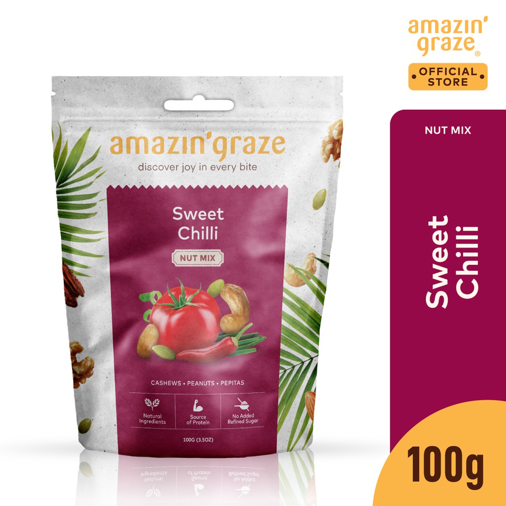 Amazin' Graze Sweet Chilli Nut Mix 100G (Halal) | Shopee Singapore
