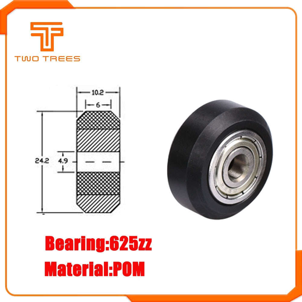 1PC Openbuilds plastic wheel pom with 625zz idler pulley gear passive ...