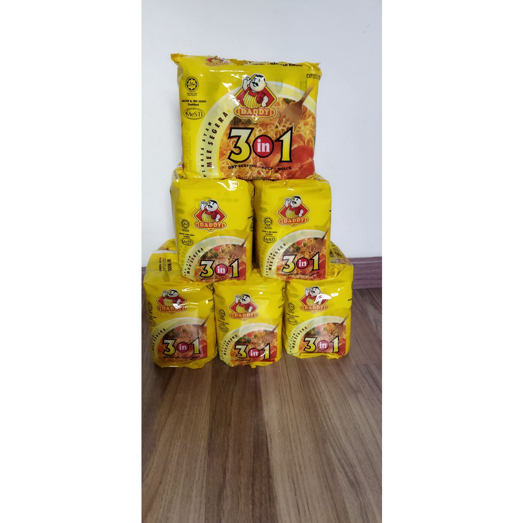 Daddy Mee 3 in 1 Chicken Flavour Instant Noodle (5packets x 80g ...