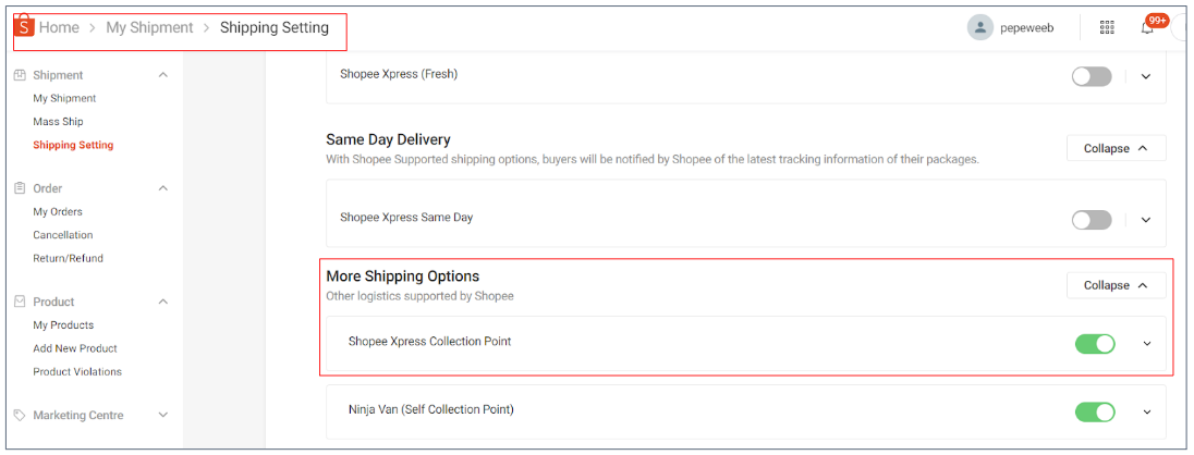 Shopee Xpress (SPX) Self-Collection Channel | Shopee SG Seller ...