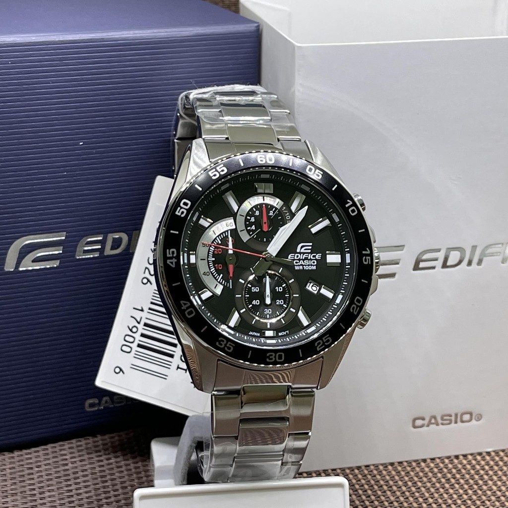 Casio Edifice EFV-550D-1A Standard Chronograph Stainless Steel Black ...