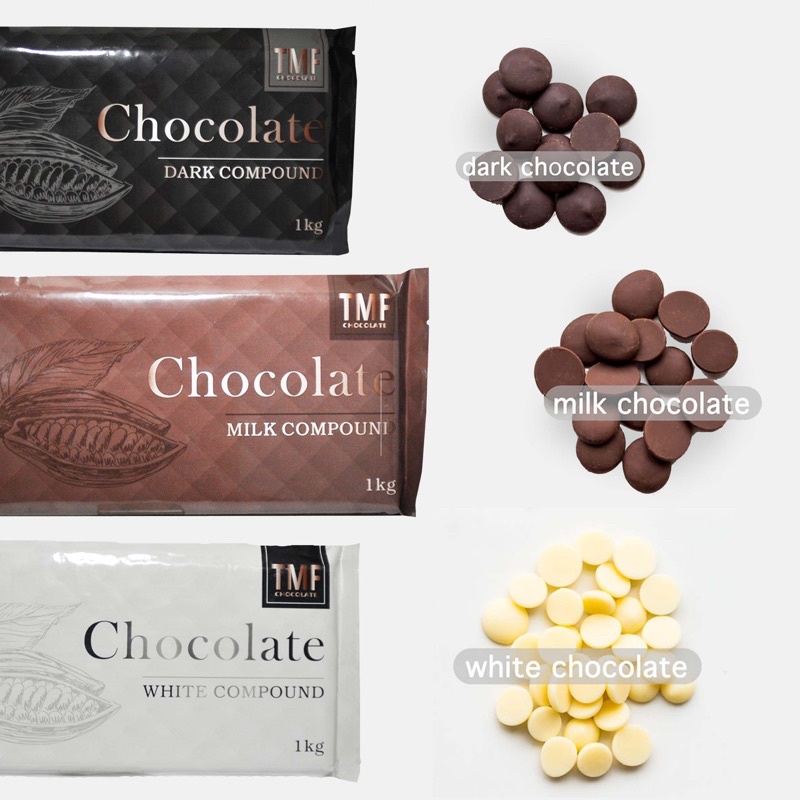 TMF Chocolate Compound Coin (Dark chocolate/ Milk Chocolate/ White ...
