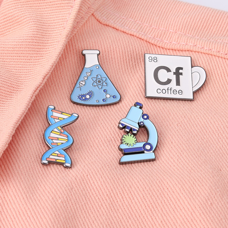 Creative Science Enamel Pin Microscope Pin DNA Pin Biological ...