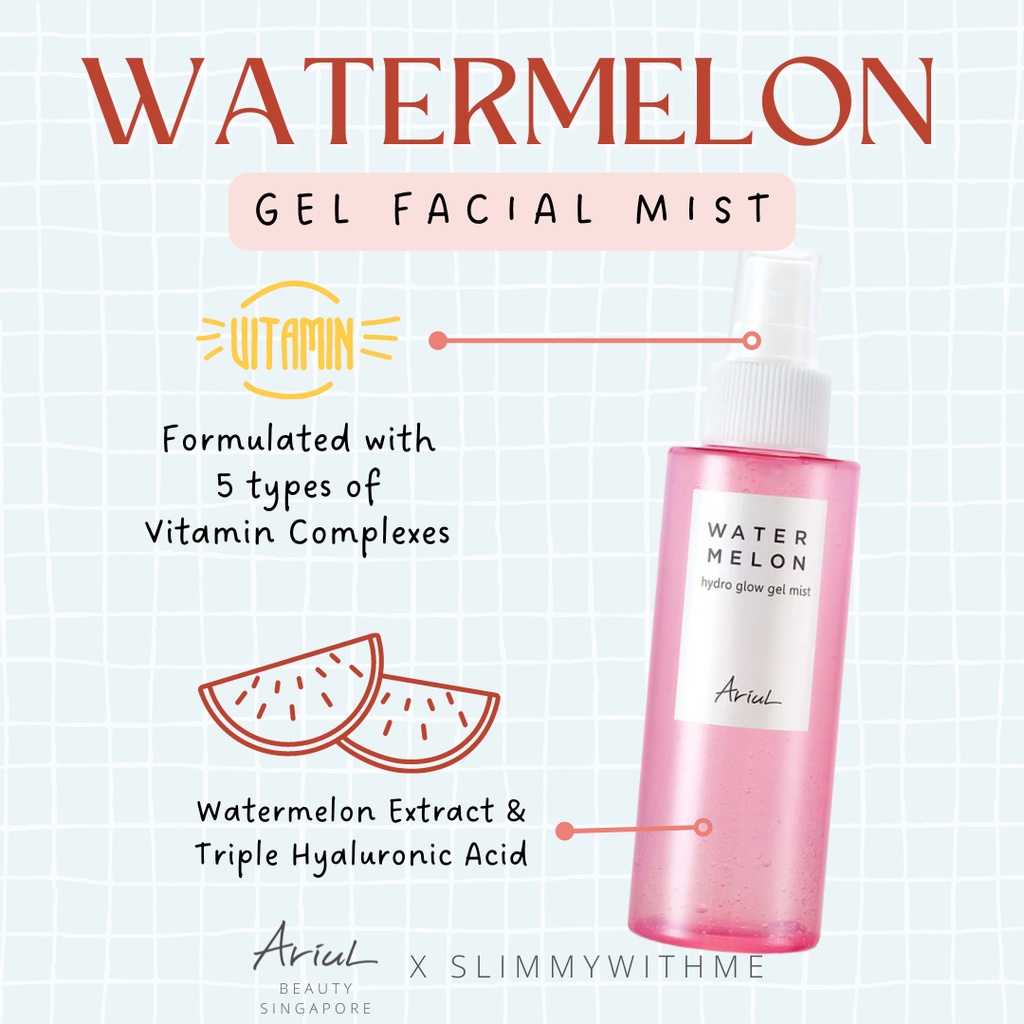 [SGINSTOCKS] ARIUL Watermelon Hydro Glow Gel Mist - hydrating, soothing ...