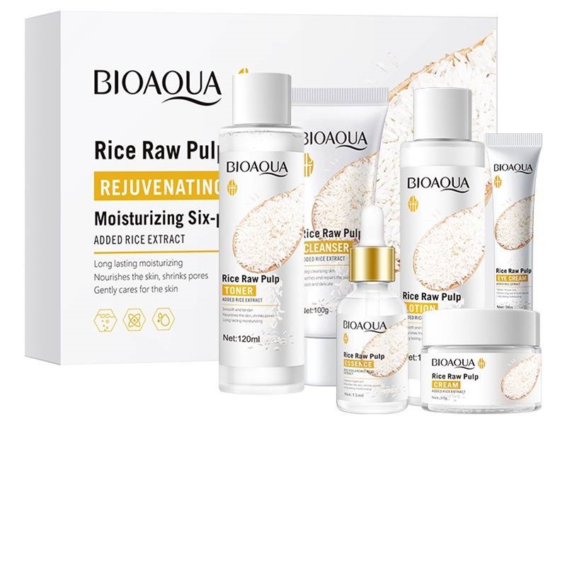 Bioaqua raw rice milk pulp set (6 items) | Shopee Singapore