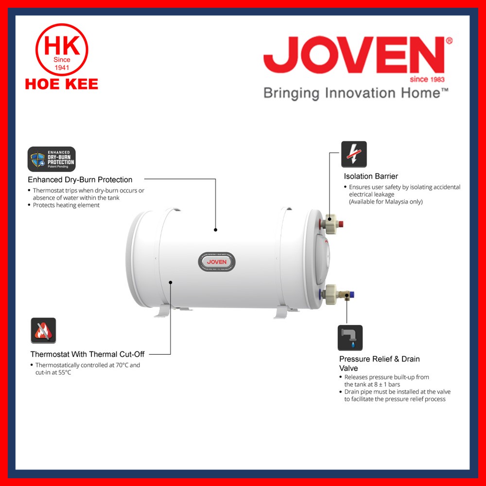 Joven JSH-25L Horizontal Storage Heater | Shopee Singapore