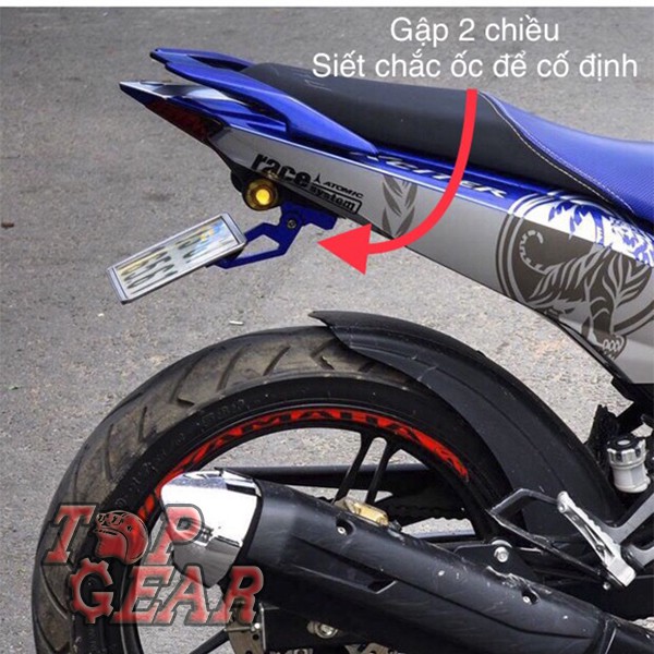 180 Degree Folding License Plate - CNC Aluminum For EXCITER 150 And ...