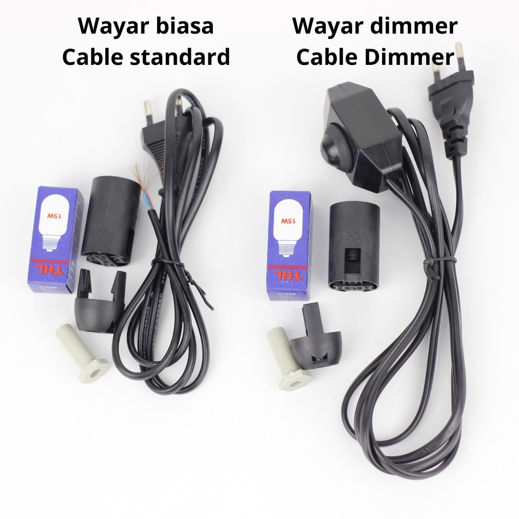 SERI AISHAH Wayar Lampu Garam Bukit Cable Himalayan salt lamp Cable standard cable dimmer socket ...