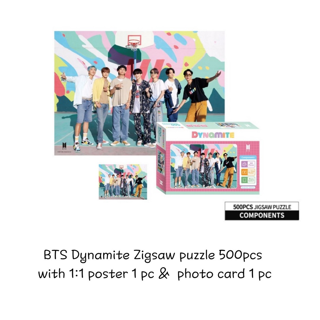 BTS Dynamite zigsaw puzzle 500 pcs with poster & photo card | Shopee Singapore