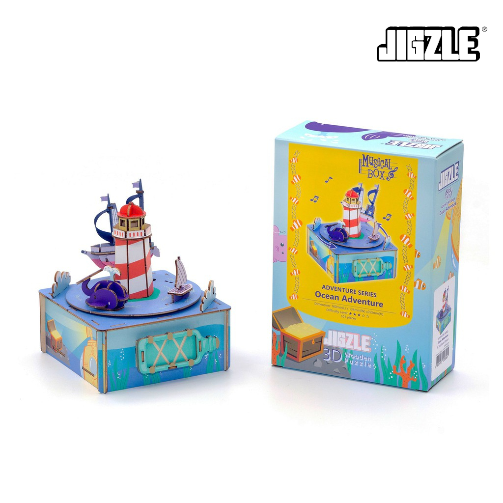 Musical Box Adventure Series Ocean Adventure 3D DIY Wooden Puzzle by ...