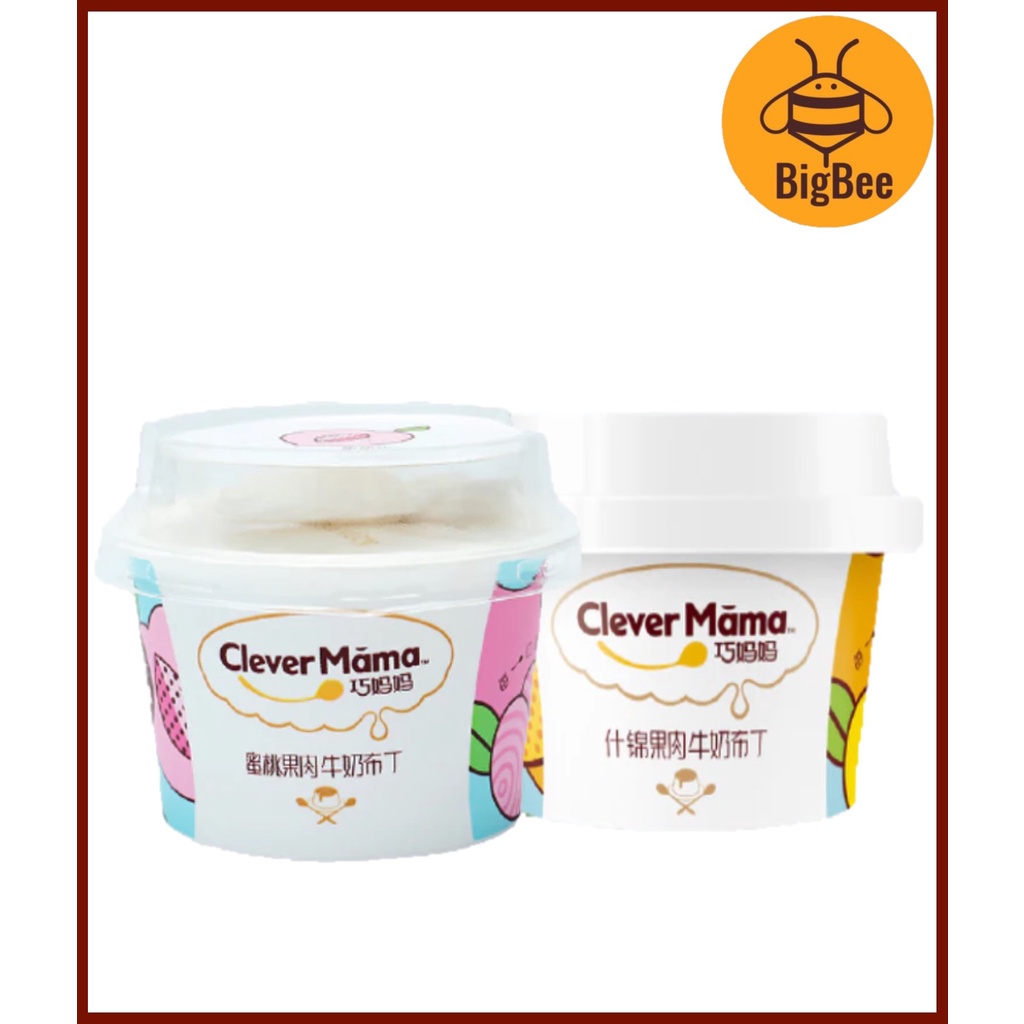 Clever Mama Fruity Milk Pudding - 85g x 3cups Fruity Peach Pulp ...