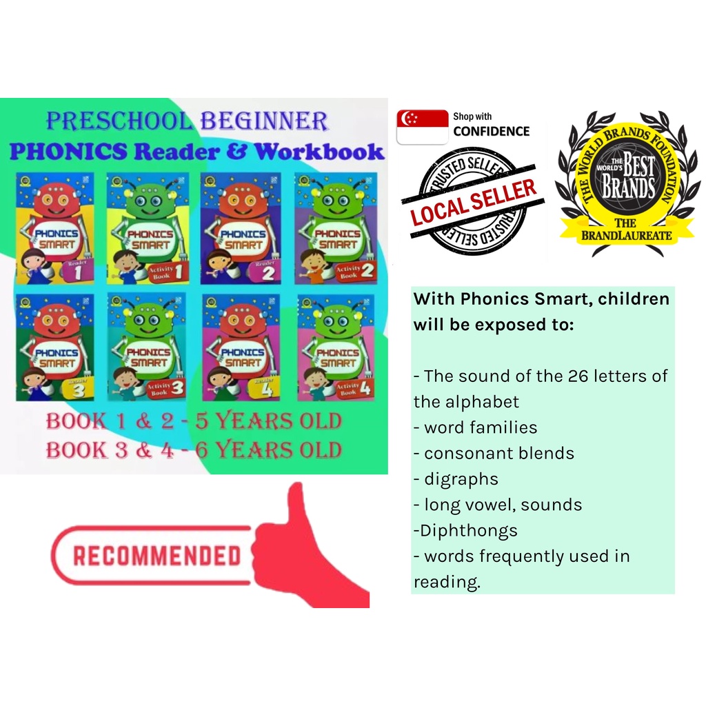 Phonics Smart Reader & Activity BOOK 1-4 (CHILDREN ENGLISH BOOKS ...