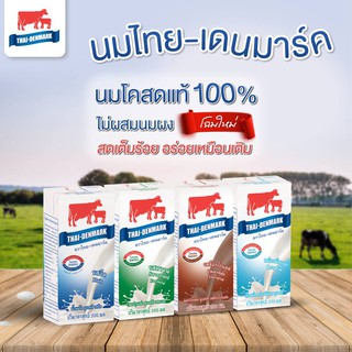 Thai Denmark UHT Milk Plain 250ml x 12 Packs.100% Fresh Milk! Halal ...