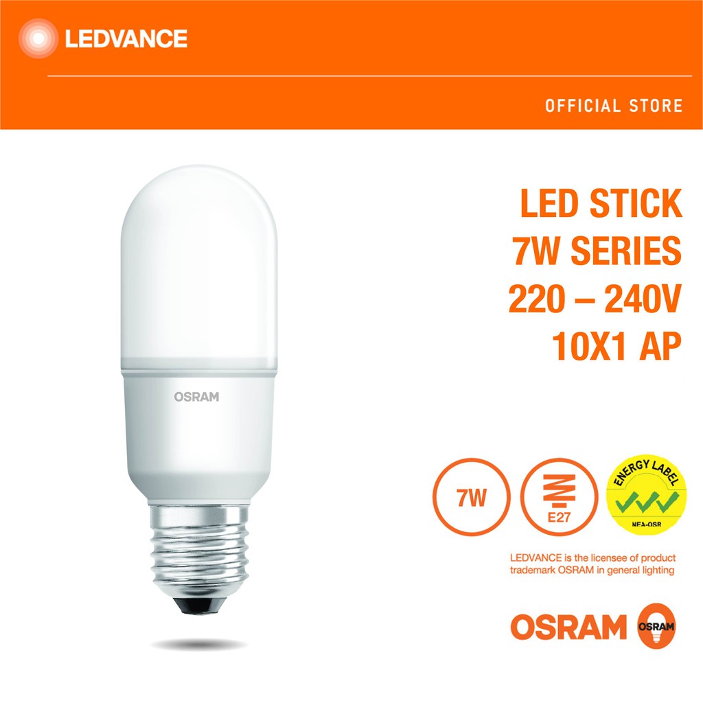 OSRAM LED STICK 7W SERIES E27 220-240V E27 | Shopee Singapore