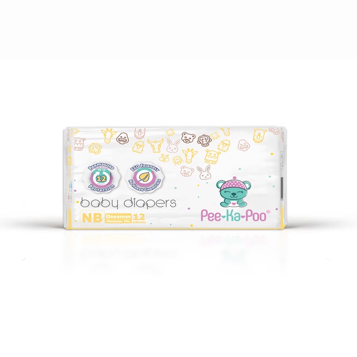 Pee-Ka-Poo Taped Diapers Dreamer (12 Pieces - Nb) Nb - 5Kg | Shopee ...