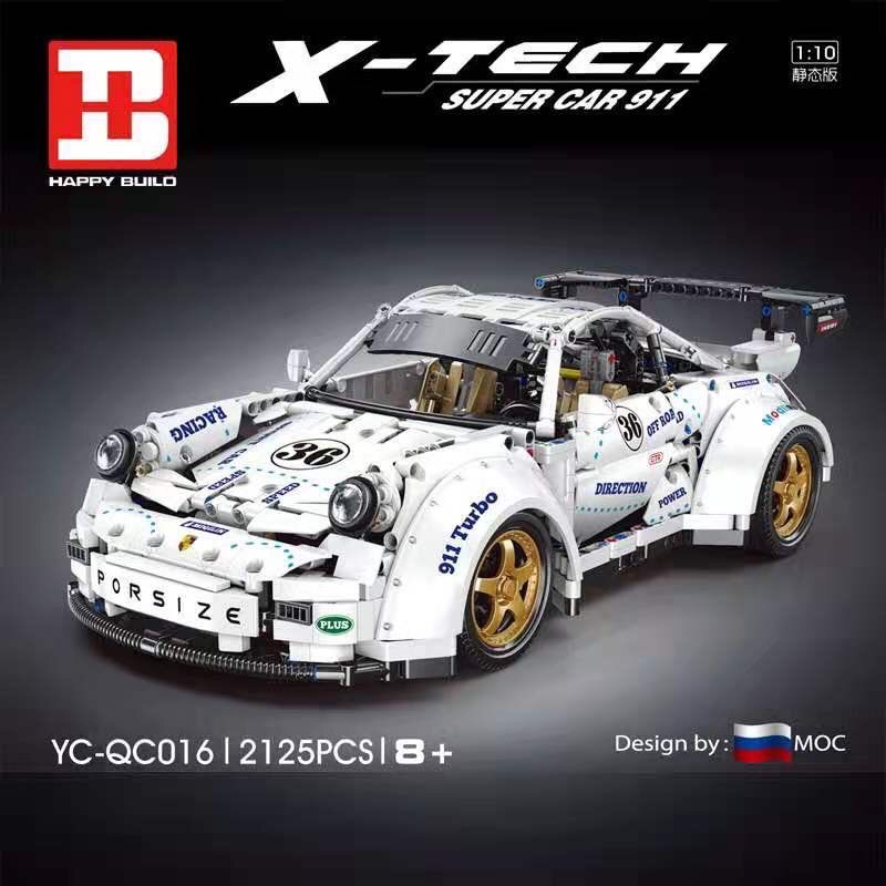 YC-QC016 Porsche 911 RWB 1:10 scale MOC Technic Lego | Shopee Singapore