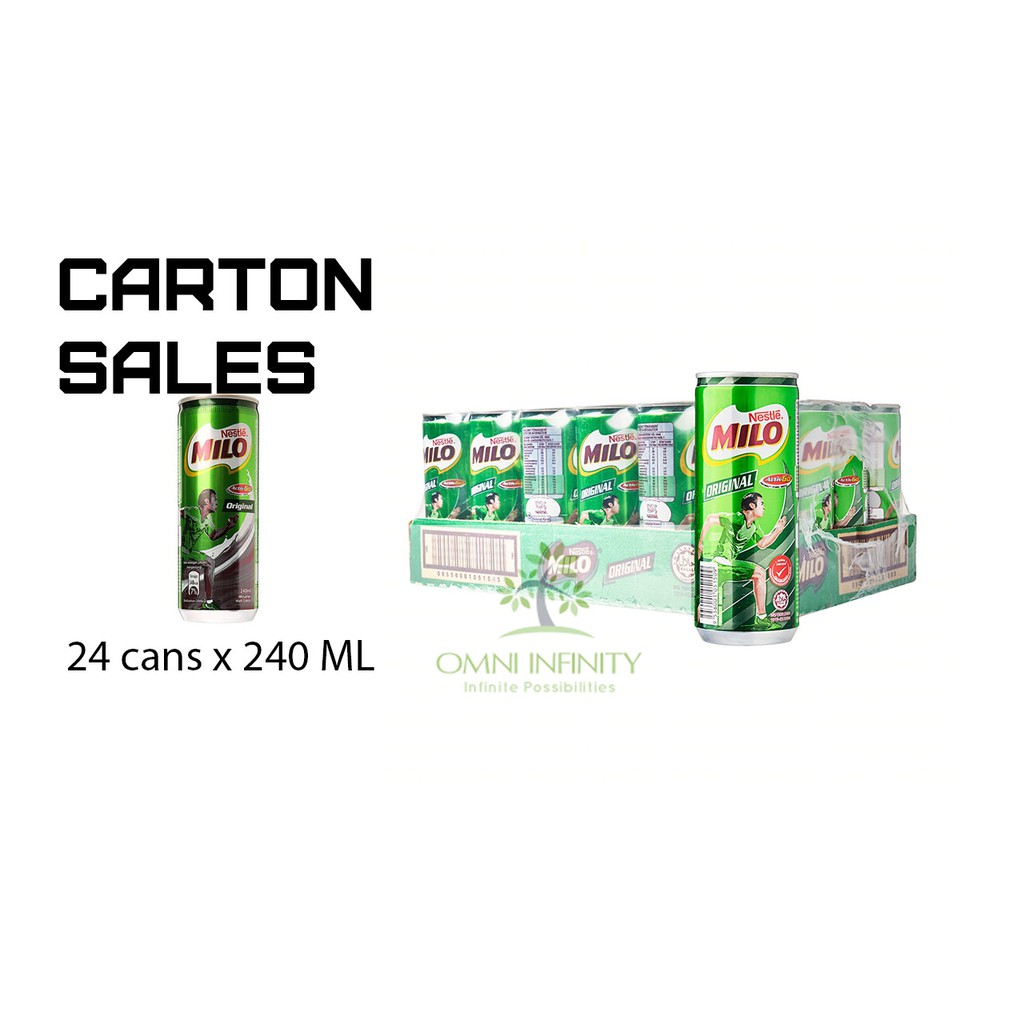 Milo Can Drinks Carton Sales 240ml x 24 cans | Shopee Singapore